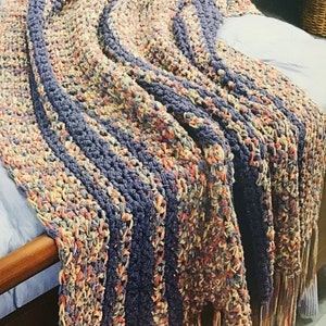 Knitting Pattern Red Heart Variegated Variety - 12 Quick & Easy Afghans ...