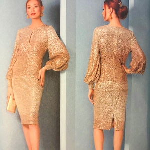 Sewing Pattern Badgley Mischka Vogue 1841 Women's Close-fitting Lined ...