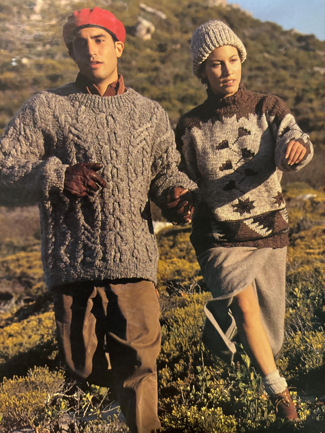 Knitting Pattern Pingouin Magazine Mens Women’s Children’s Aran Sweater ...