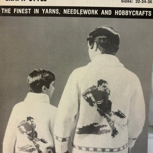 Vintage Knitting Pattern Graph Style Mary Maxim Childrens Mens Womens ...