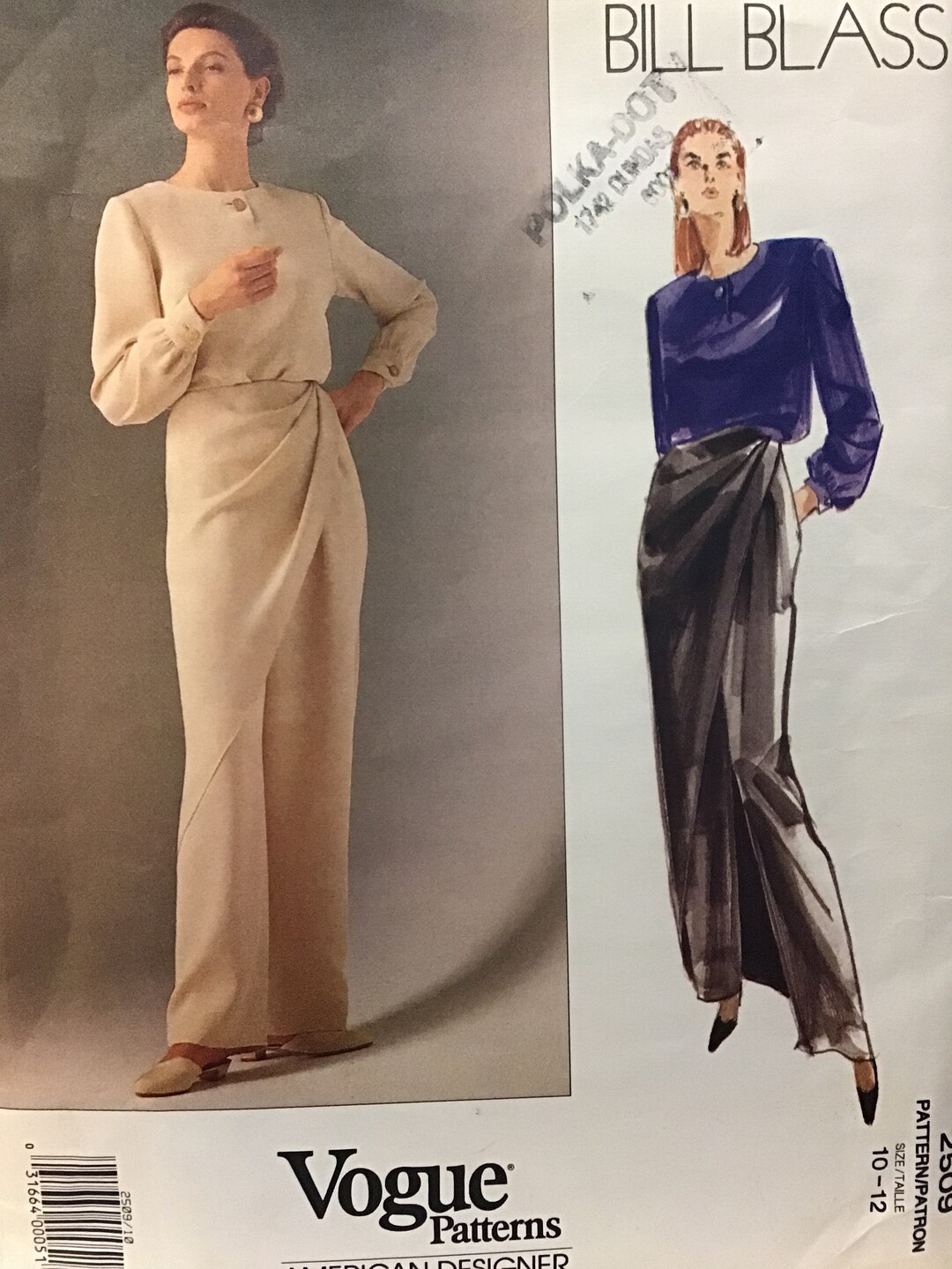 Sewing Pattern Vogue 2509 Bill Blass Women’s Loose-fitting Top & Pants ...