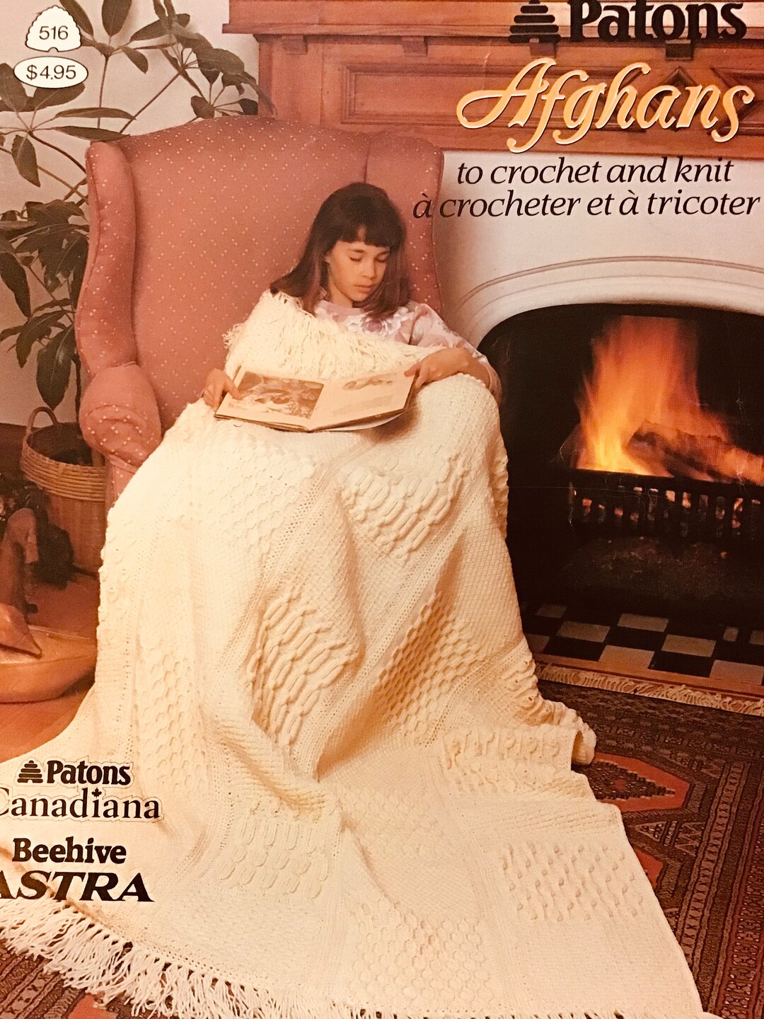 Patons Afghans to Knit and Crochet Aran Sampler - 12 Designs - ORIGINAL ...