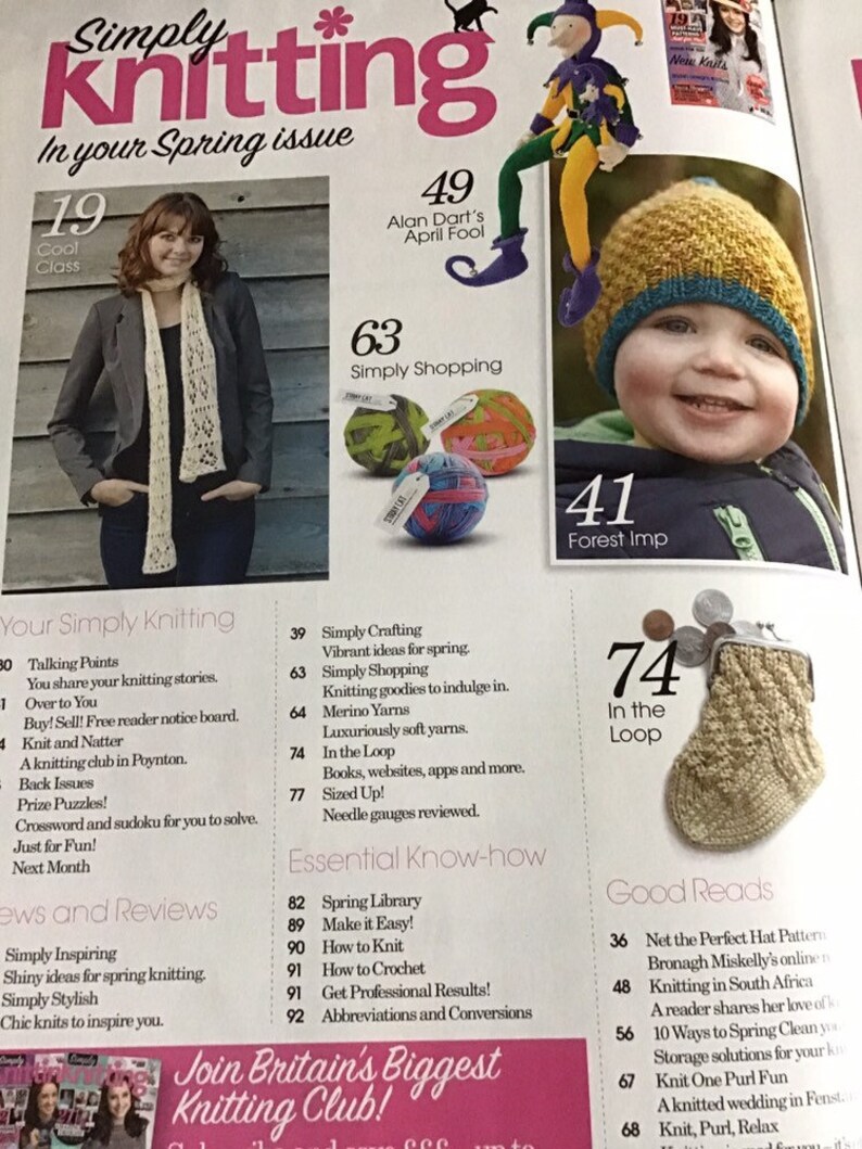 Simply Knitting Pattern Magazine Issue 105 Spring Alan - Etsy