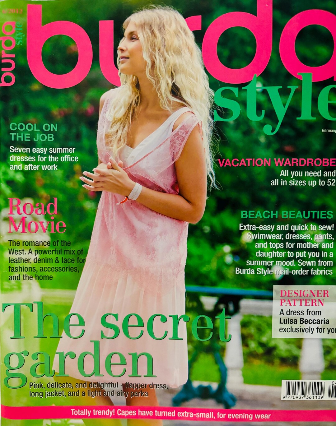 Burda Magazine June 2012 Sewing Pattern Women's Dress - English ...