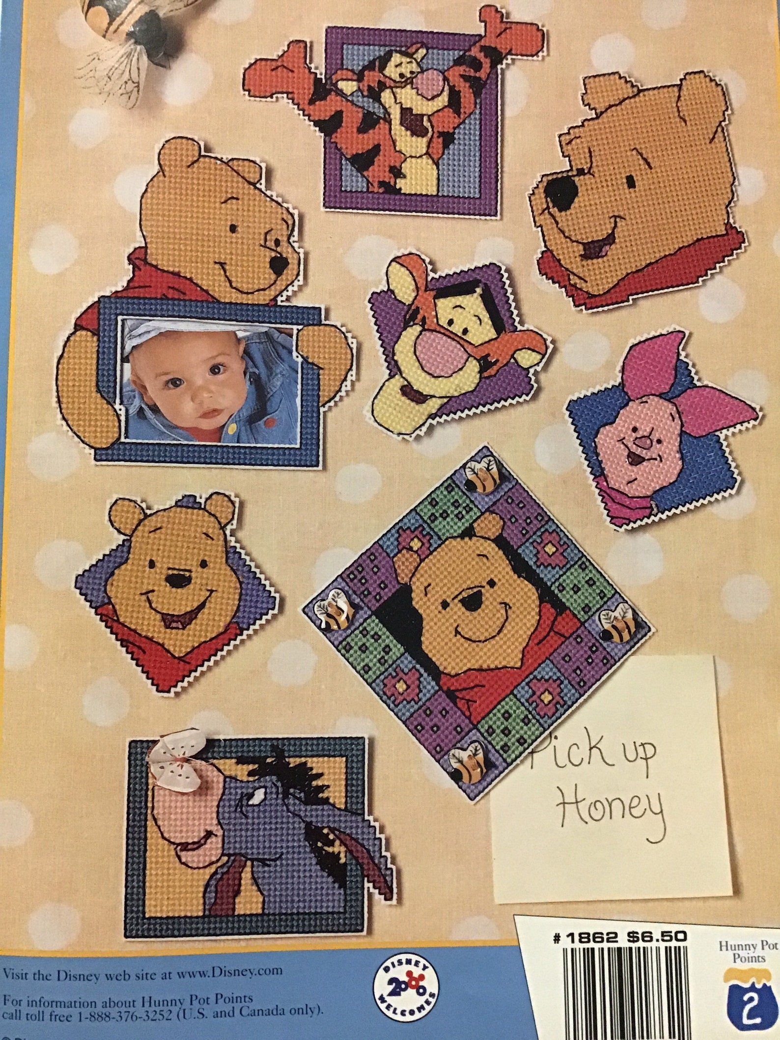 Plastic Canvas Pattern Magnets for You Winnie the Pooh | Etsy