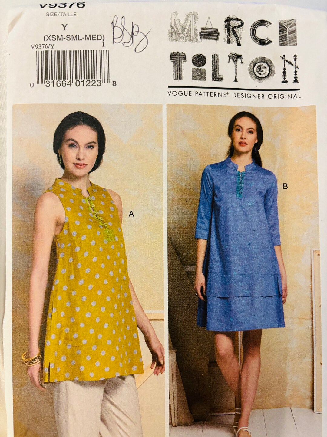 Sewing Pattern Vogue 9376 Marci Tilton Women’s Loose-fitting Pullover ...