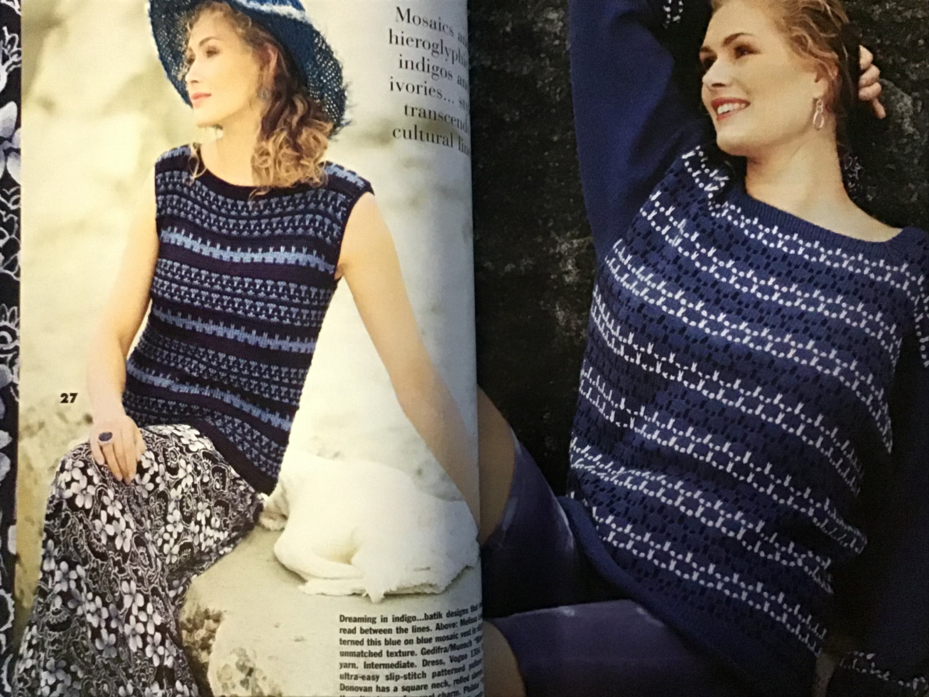 Vogue Knitting International Magazine Pattern Spring Summer 1994 - Folk ...