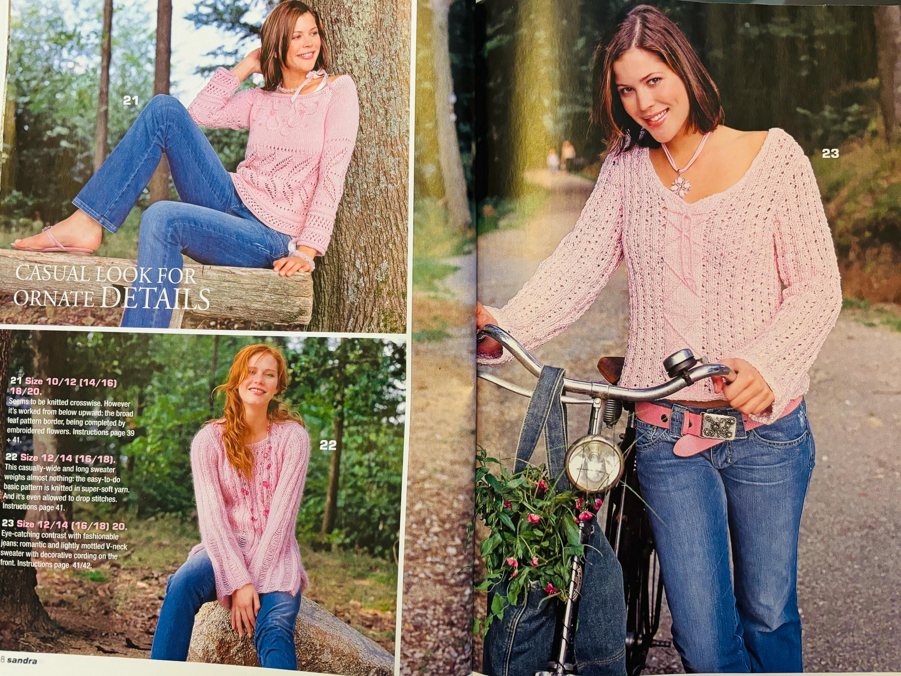 Sandra the Knitting Magazine February 2006 Women’s Men’s Cardigan ...