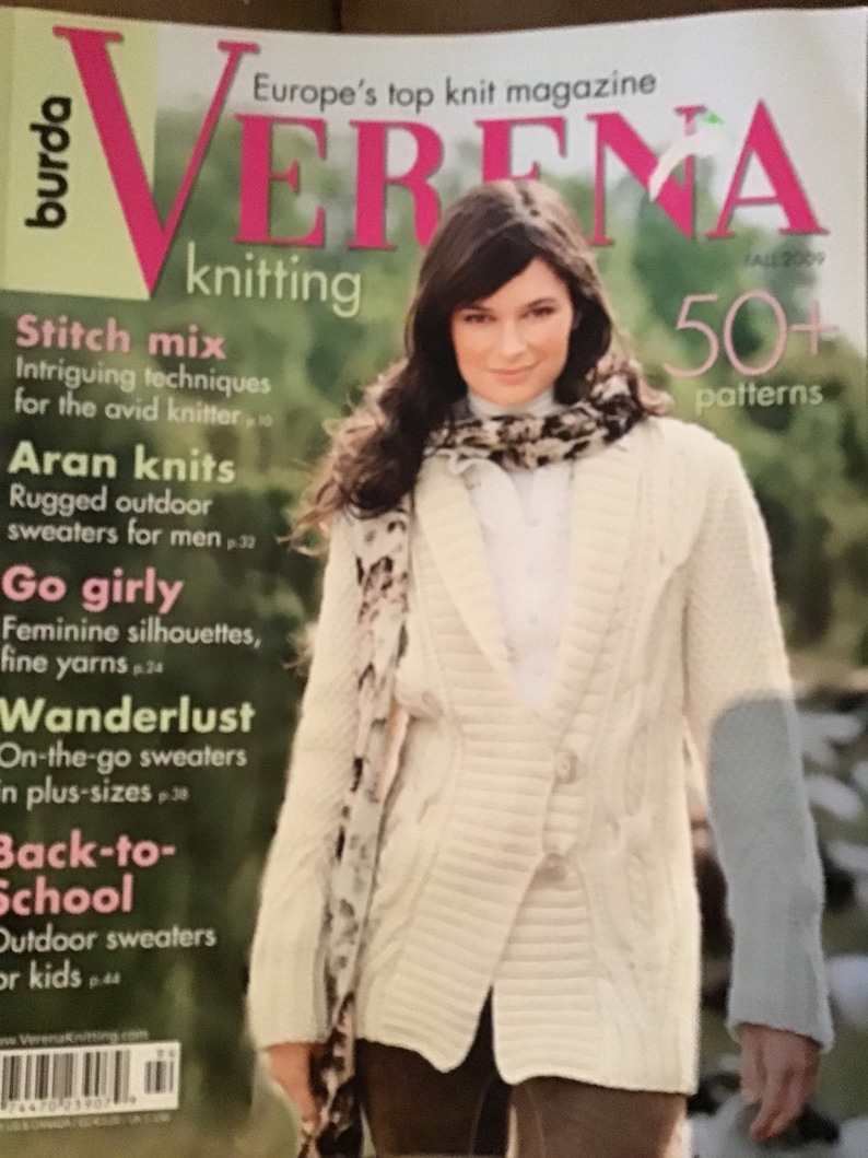 Burda Verena Knitting Pattern Magazine 50 Patterns Aran Knits - Etsy