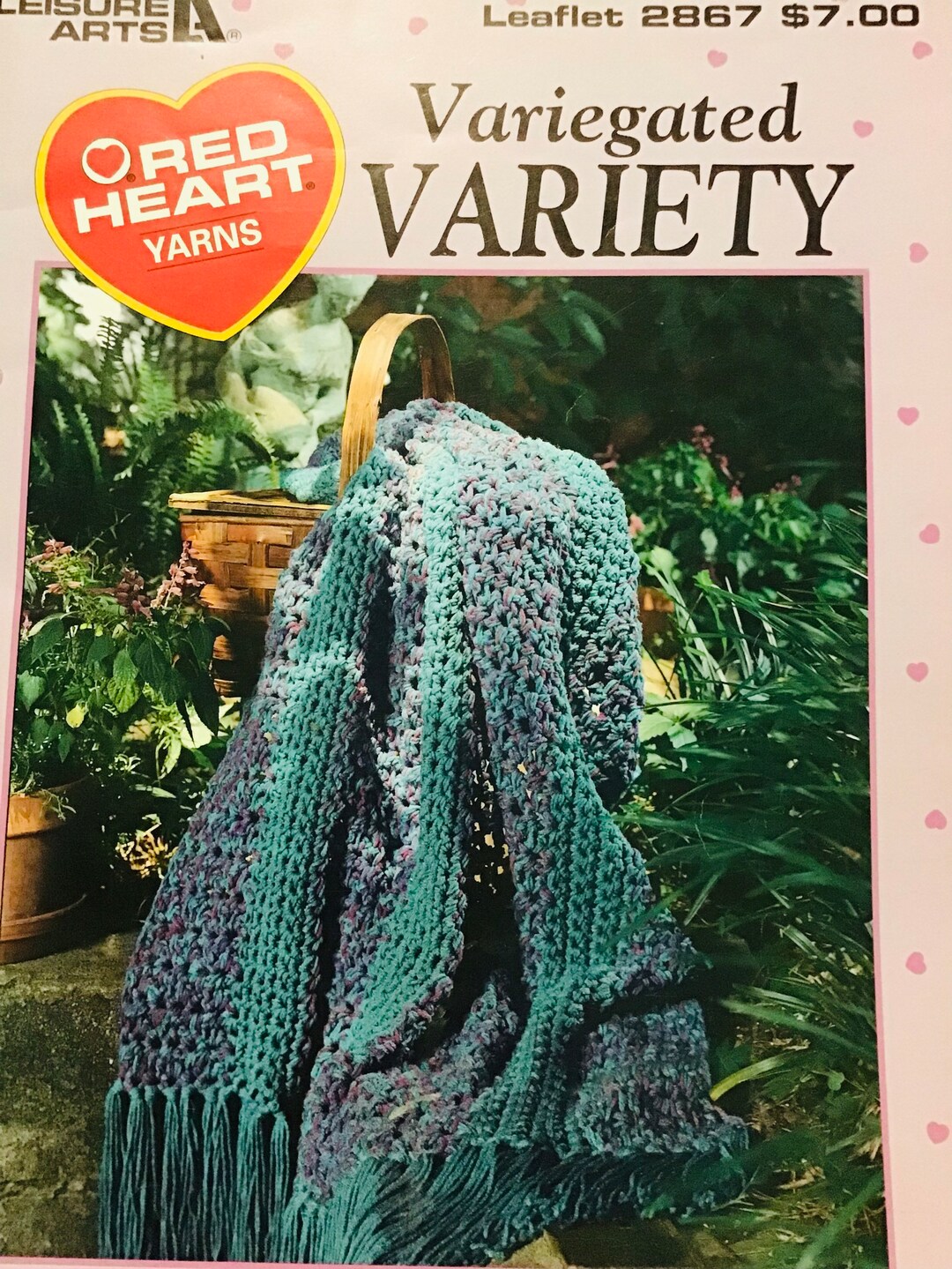 Knitting Pattern Red Heart Variegated Variety - 12 Quick & Easy Afghans - Leisure Arts - Etsy