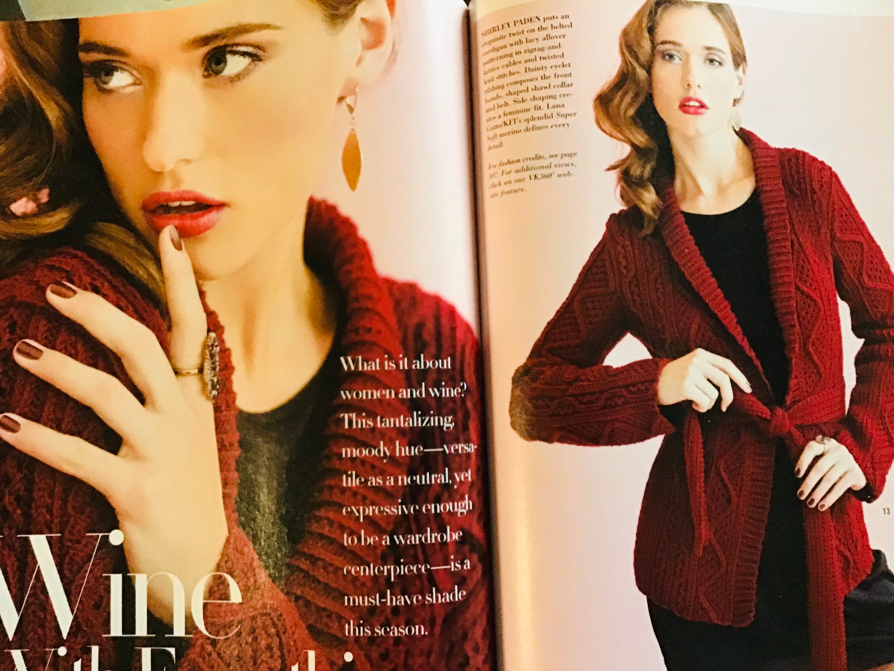 Vogue Knitting Pattern Magazine Holiday 2014 Womens Poncho | Etsy