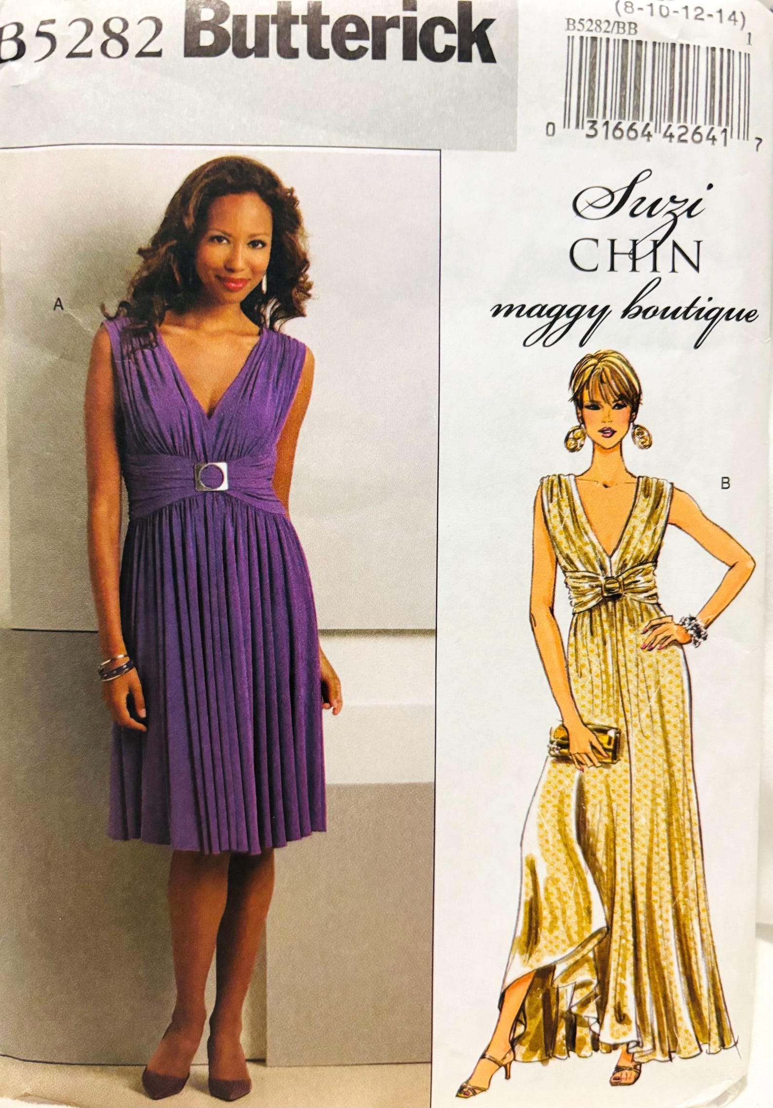 Sewing Pattern Butterick 5282 Women’s Evening Length Dress Suzi Chin ...