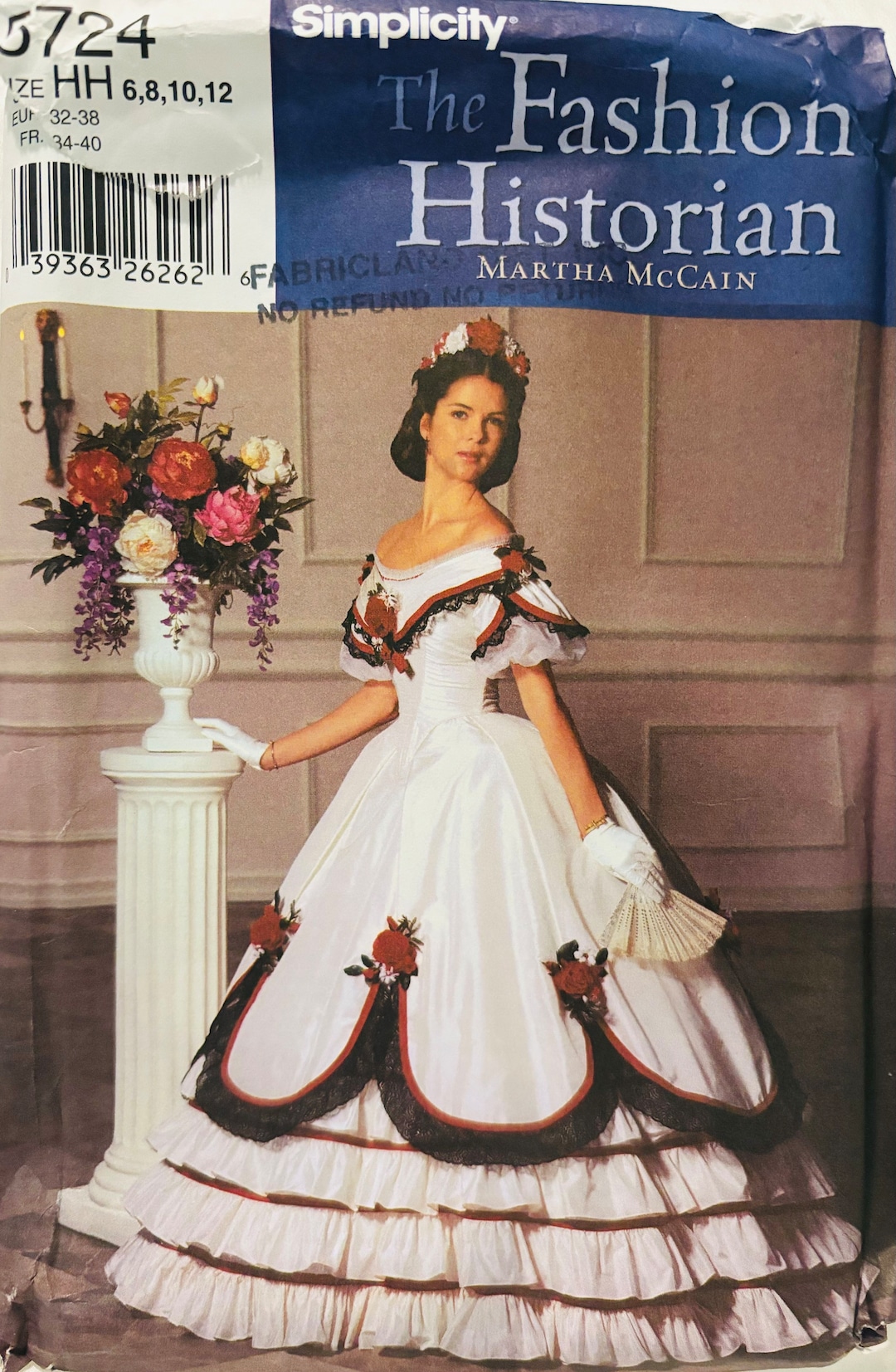 Sewing Pattern Simplicity 5724 Womens Dress Fashion History Ball Dress ...