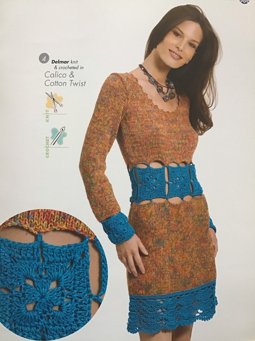 Berroco Knitting Pattern Calico 214 Women's 6 Colorful Weather Cover ...