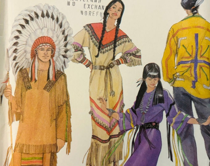 Sewing Pattern Simlicity 5446 Men’s Women’s Teen’s Native American ...