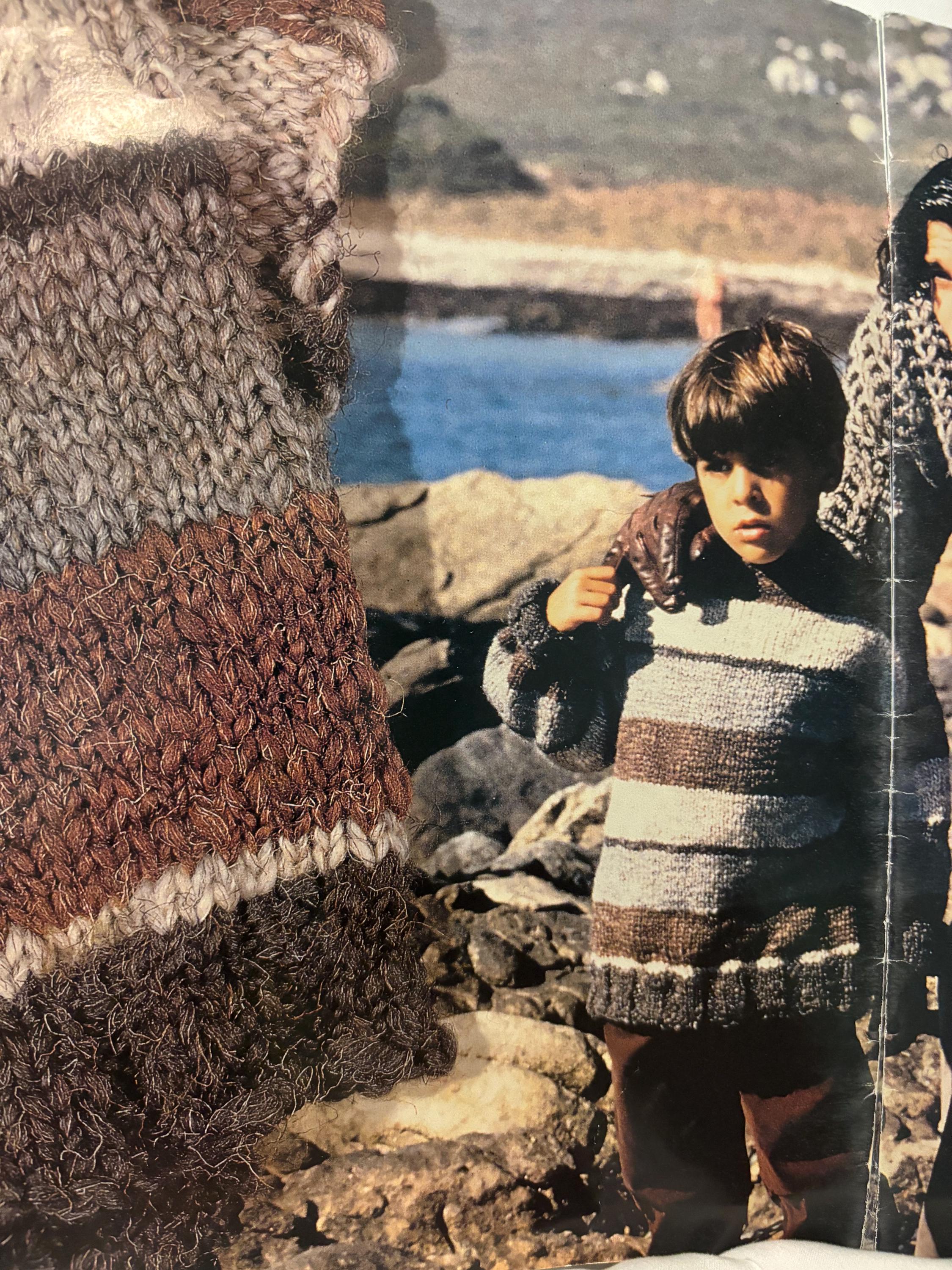 Knitting Pattern Pingouin Magazine Mens Women’s Children’s Aran Sweater ...