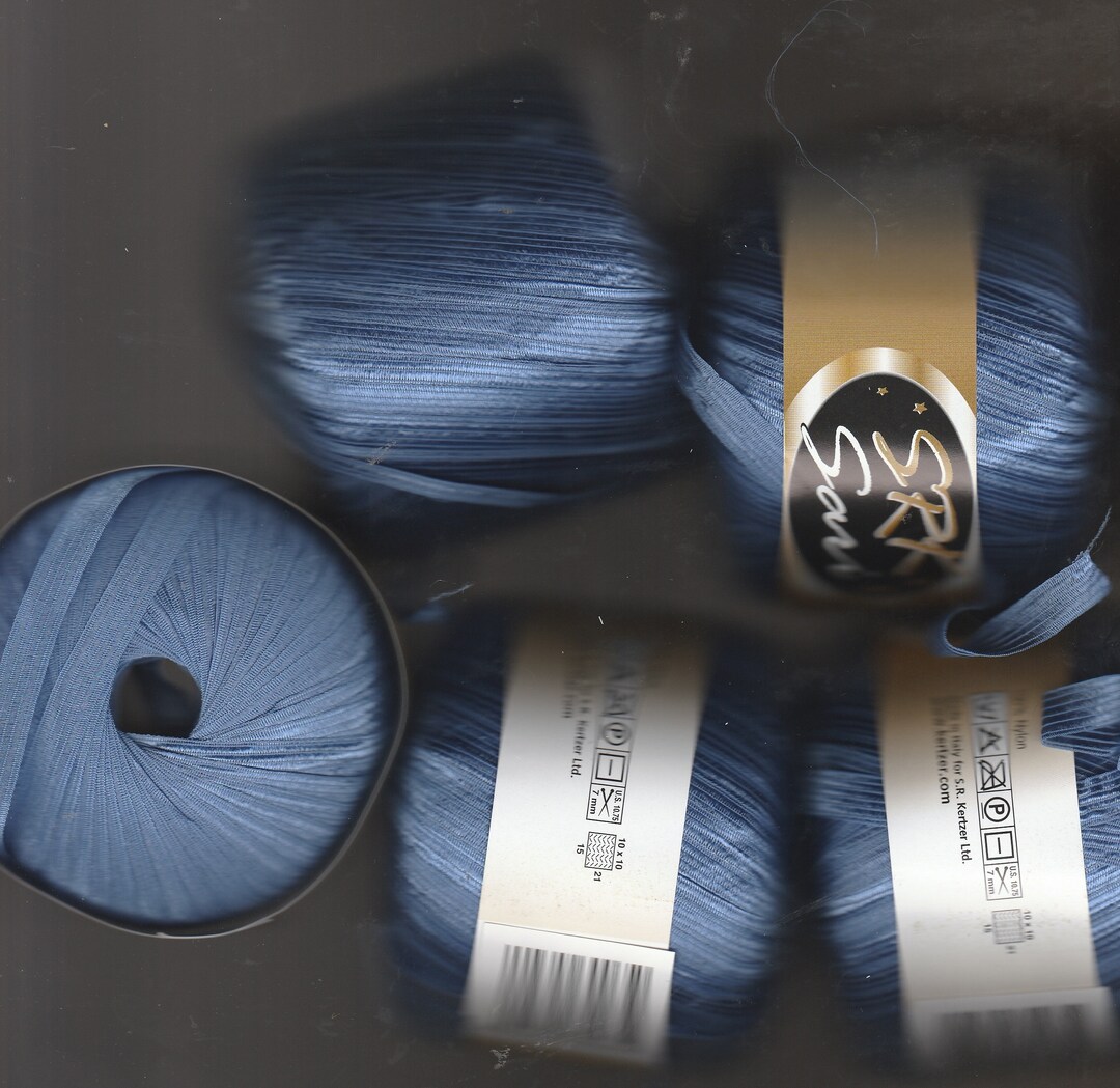 5 Skeins of SRK Sari Ribbon Yarn - Shade 65 - Discontinued - Hard to ...