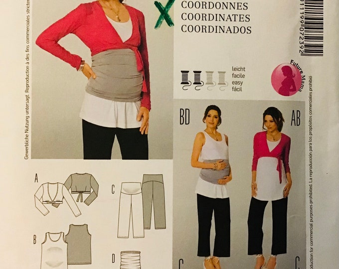 Sewing Pattern Burda 7239 Women’s Maternity Coordinates Top Pants Size ...