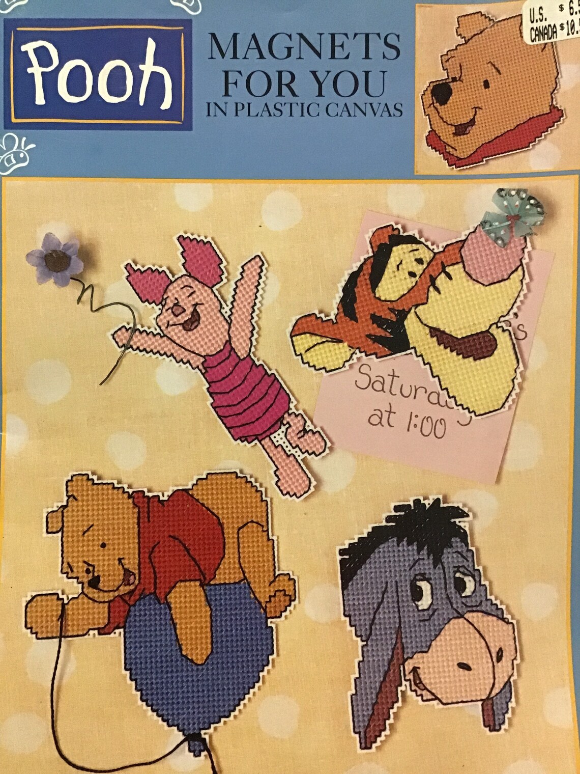 Plastic Canvas Pattern Magnets for You Winnie the Pooh | Etsy
