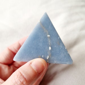 Angelite Crystal Pyramid, Blue Crystal, Stone Pyramid, Blue Angelite ...