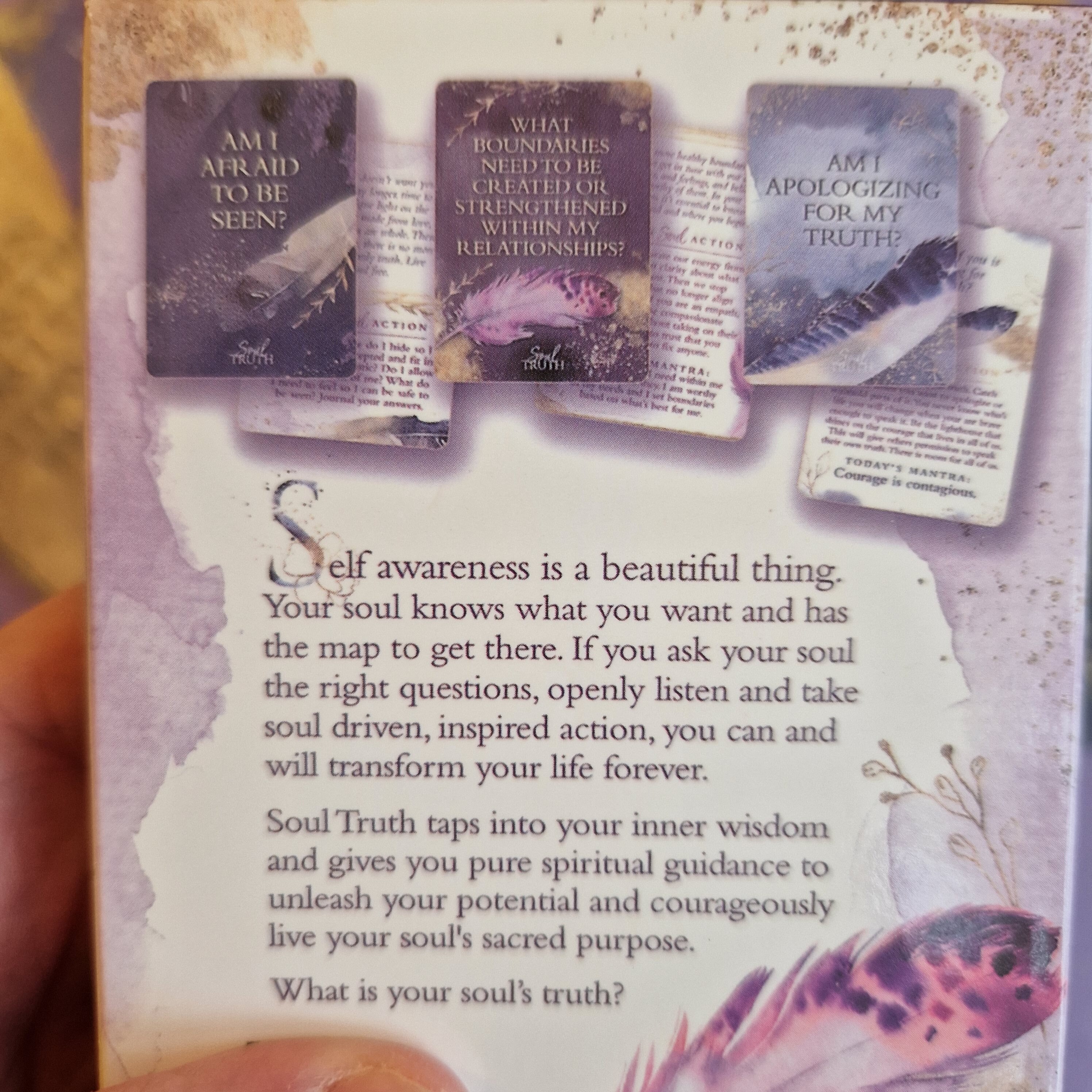 Purple Gift Set, Soul Wisdom Oracle Cards, & Crystals, Oracle Card Gift ...