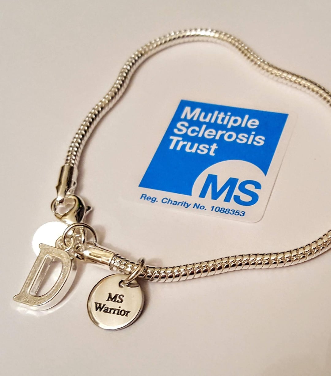 MS Warrior Initial Bracelet - Multiple Sclerosis Awareness - Charity ...