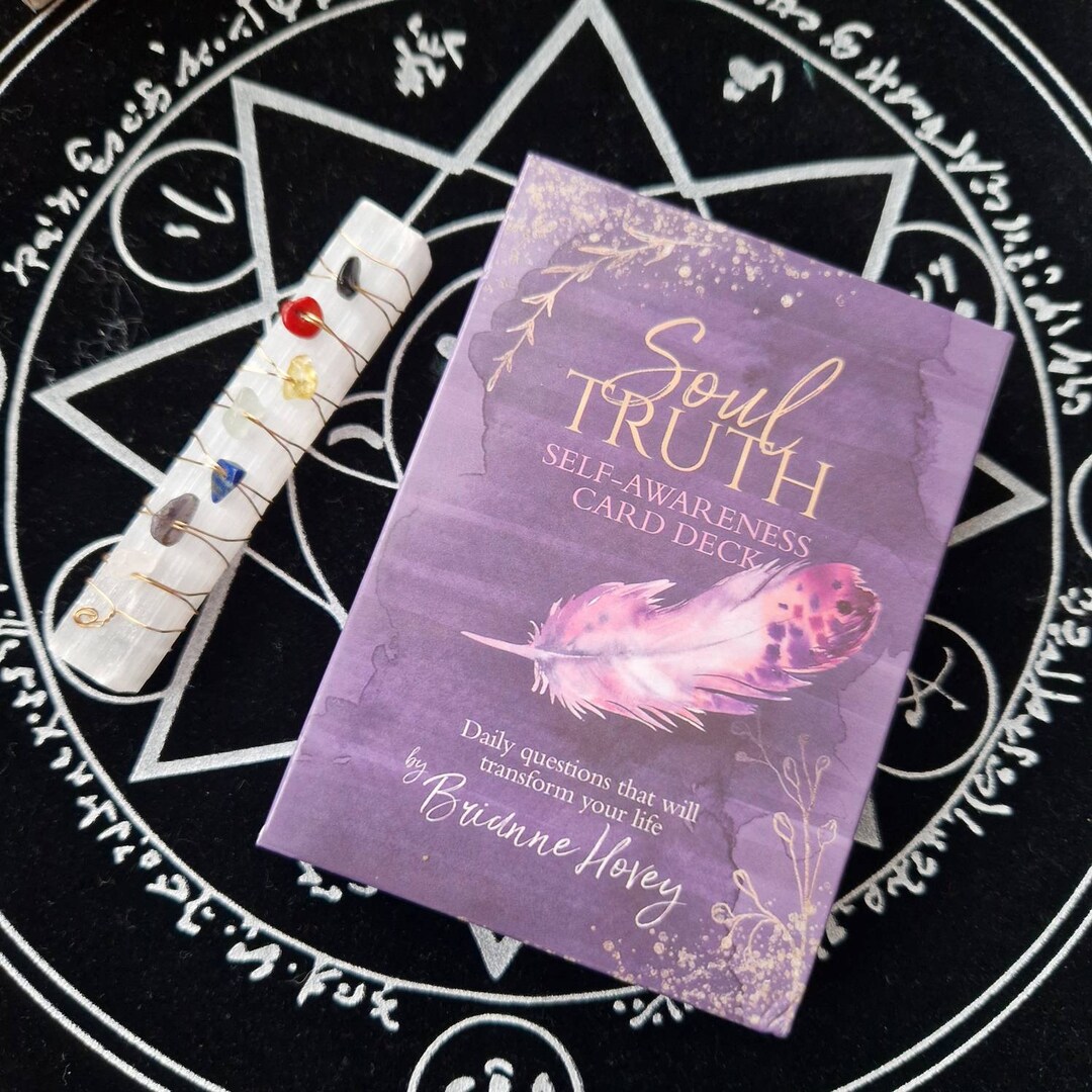 Soul Truth Oracle Cards Deck, With Selenite Crystal Wand, Selenite ...
