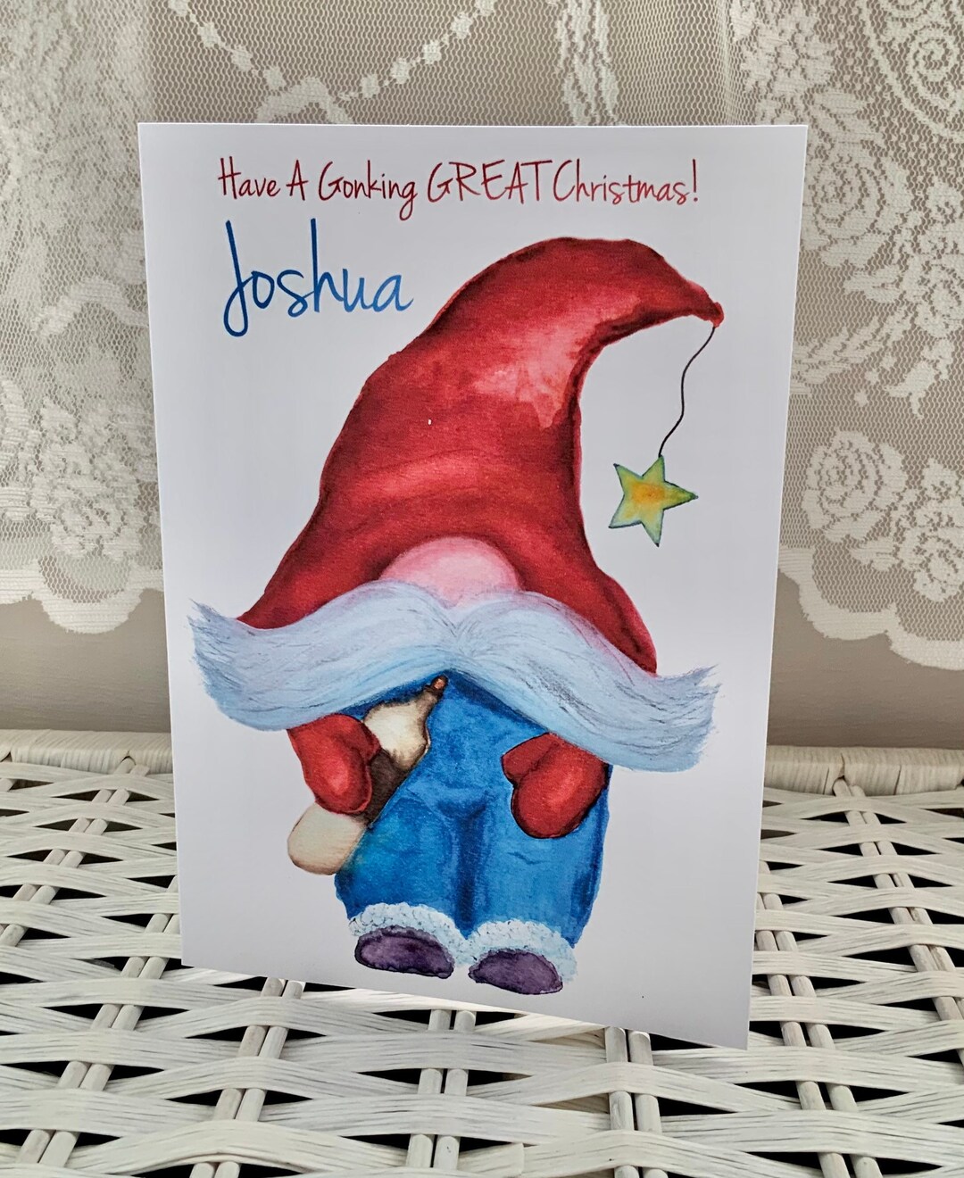Gonk Christmas Card, Funny Xmas Cards, Personalised Gnome Cards - Etsy