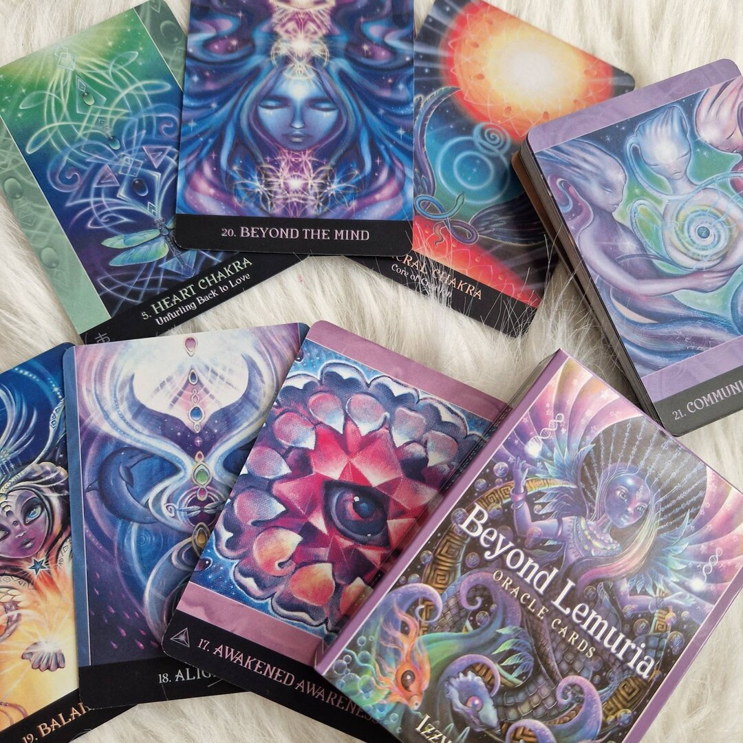 Beyond Lemuria Oracle Cards Deck, Plus Lemurian Quartz Crystal ...