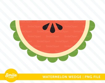 Melon Wedge Clipart - Etsy