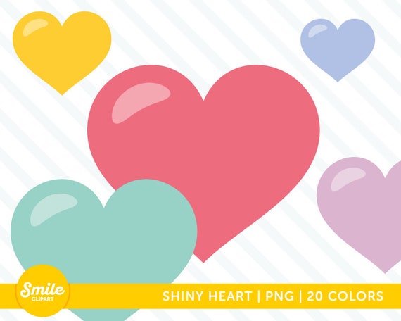 Shiny Heart Clipart PNG 00022 - Etsy