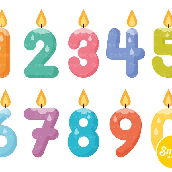 Cake Candles Clipart - Etsy