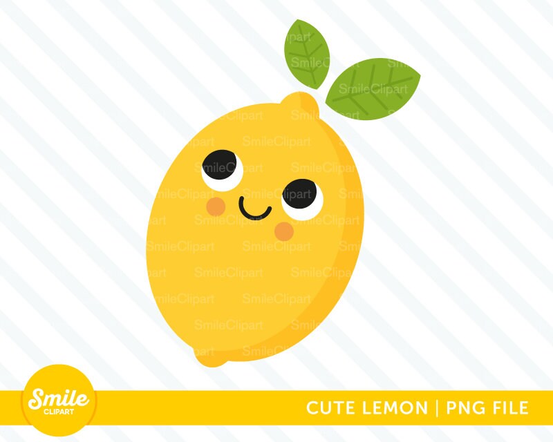 Cute Lemon Clipart PNG 00002 - Etsy