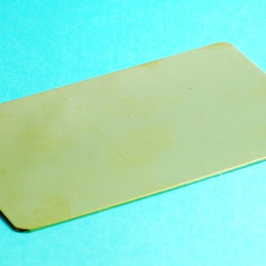 Five Golden Brass Wallet Card Blanks - 2 1/8" X 3 3/8" 20g Jewelers ...