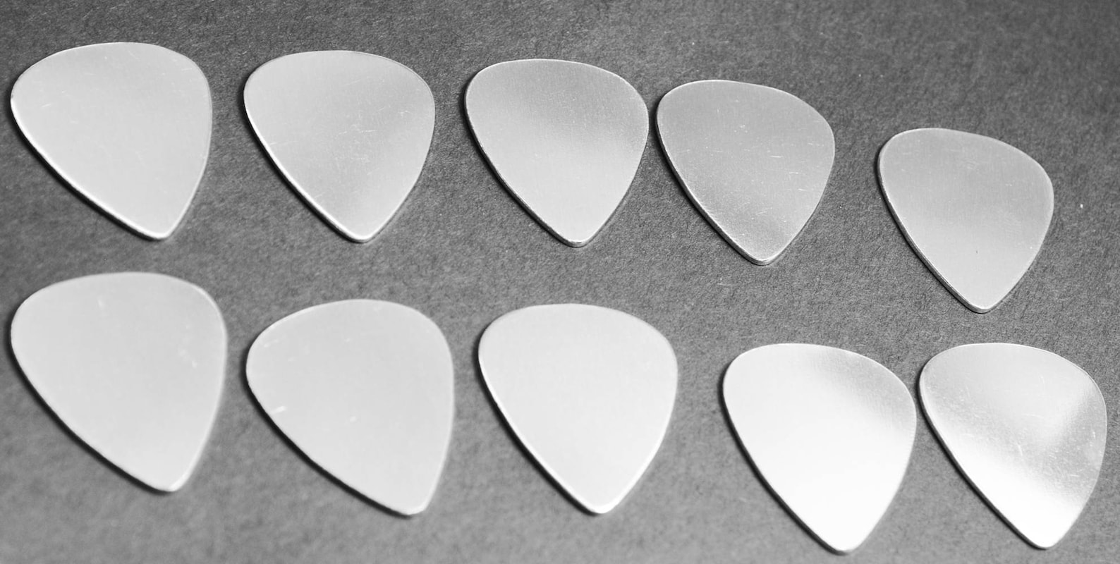Ten Aluminum Guitar Pick Blanks 18g 3003 Aluminum Guitar Pick Style ...