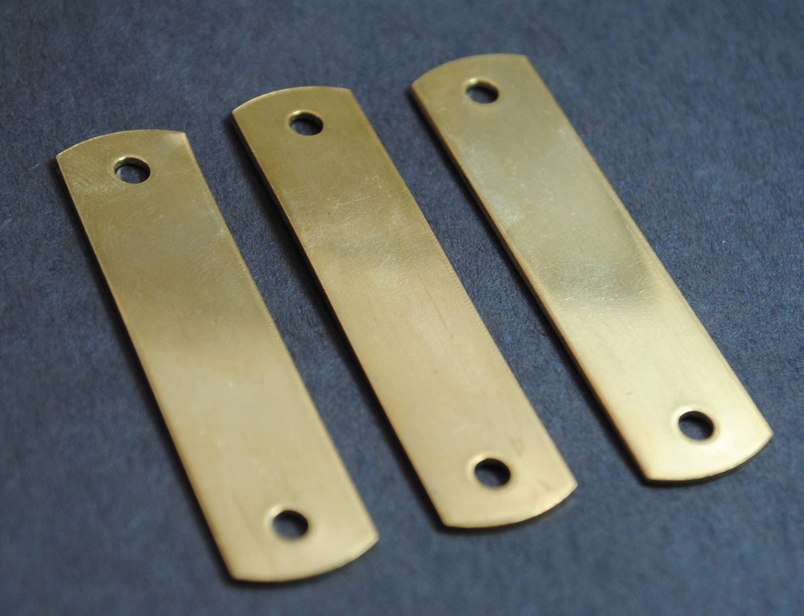 Twenty - Five Brass ID Tags - 1/2" X 2"- 20g Red Brass Stamping Blanks ...