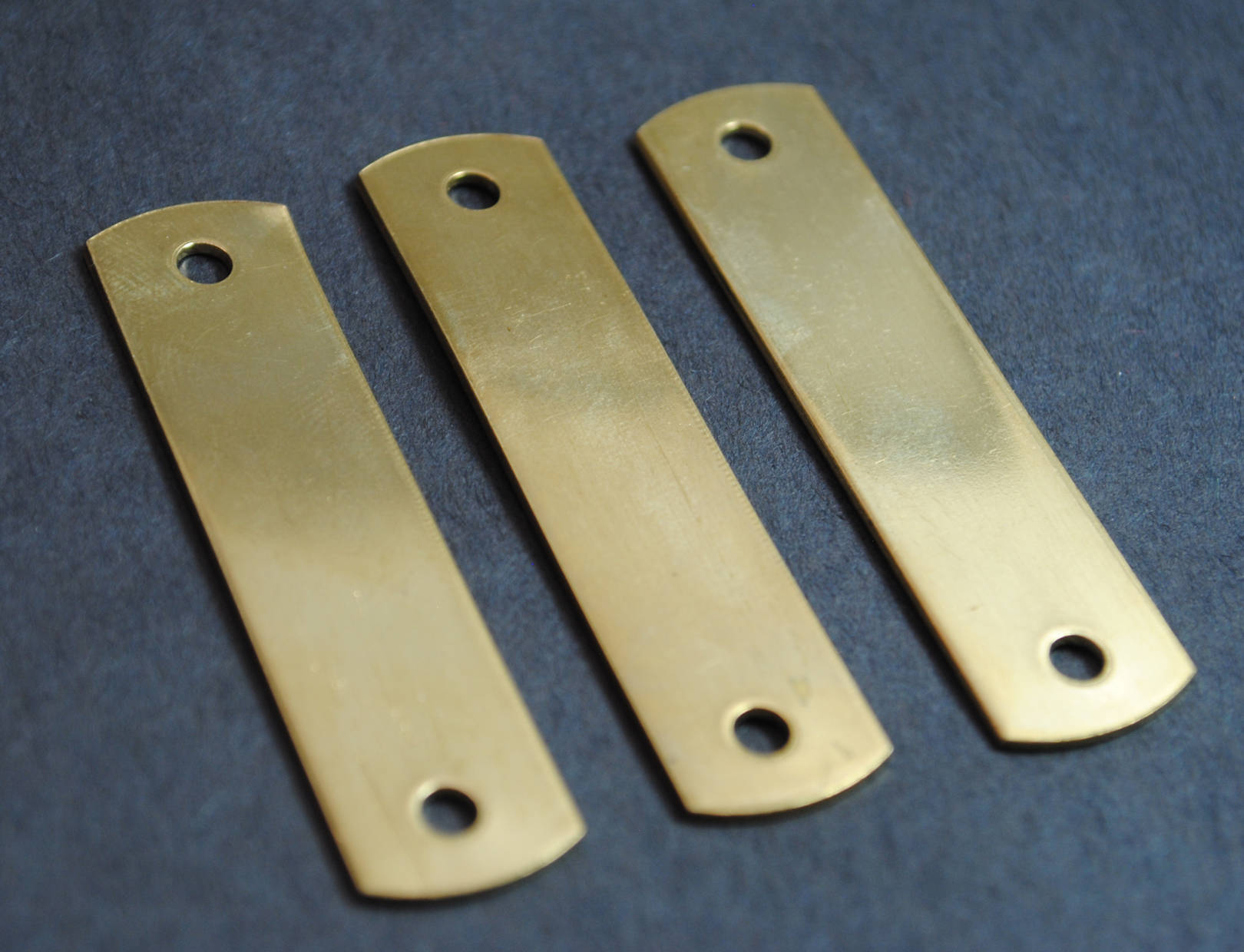 Twenty - Five Brass ID Tags - 1/2" X 2"- 20g Red Brass Stamping Blanks ...