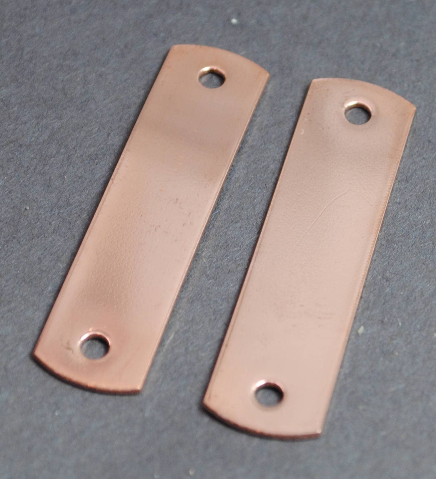Twenty-five Copper ID Tags - 1/2" X 2"- 20g Copper Stamping Blanks ...