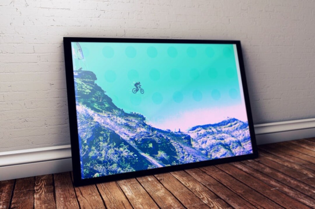 Red Bull Rampage Mountain Bike Poster: Utah Cliff Drop Art - Etsy