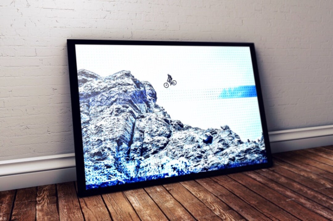 Cam Zink Mountain Bike Poster, Utah Cliff Jump, Framed Sports Print - Etsy