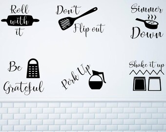 Wall kitchen decals | Etsy