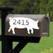 Pig Farmhouse Mailbox Address Decal, Mailbox Numbers, Mailbox Stickers ...