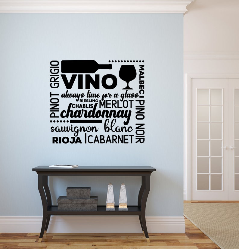 Wine Wall Decal Wine Bar Decor Wine Decal for Wall Bar Wall | Etsy