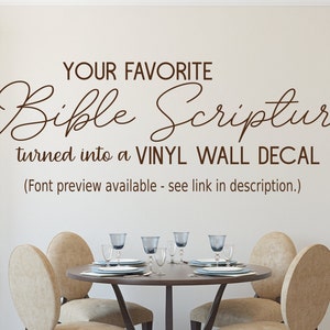 Custom Bible Verse Wall Decal: Personalized Scripture Vinyl Art - Etsy