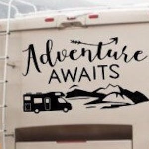 Adventure Awaits Rv Decal, Custom Camper Decal - Etsy