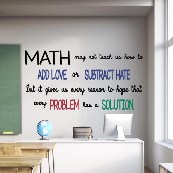 Math Decal - Etsy