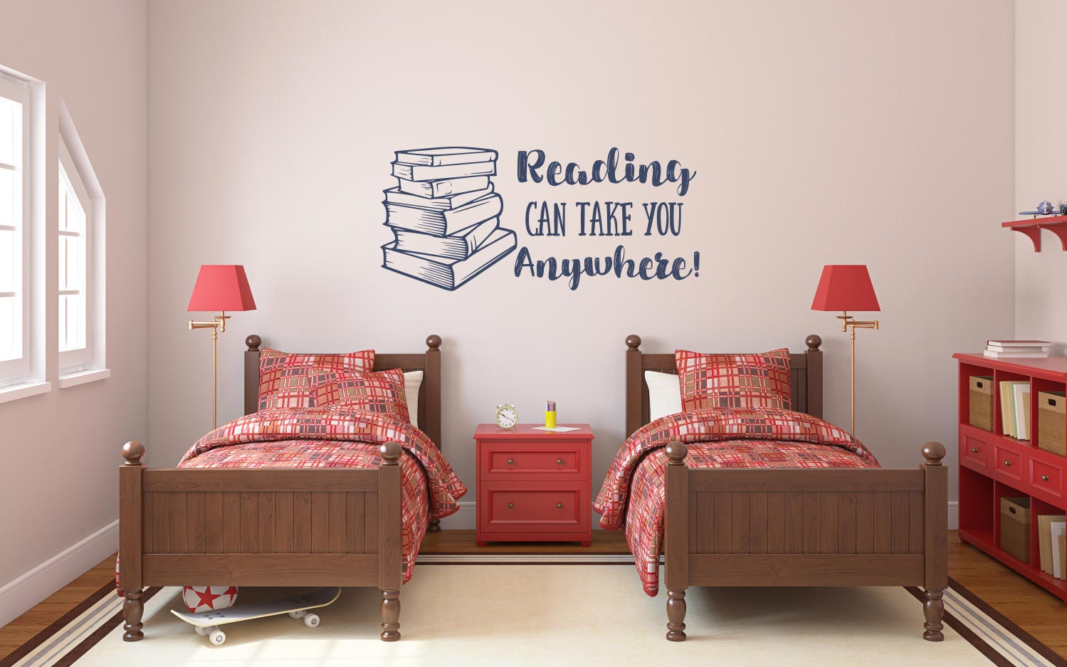 Reading wall decal //gift for readers