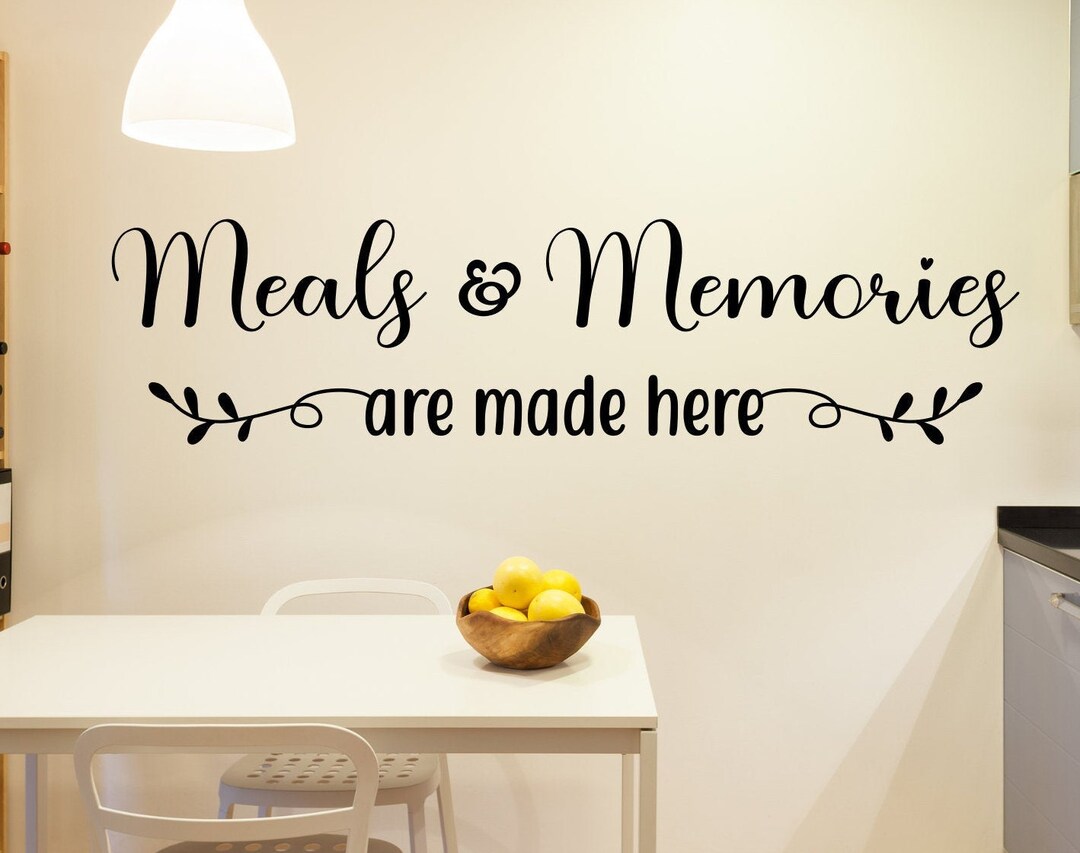 Meals and Memories Are Made Here Kitchen Wall Decor - Etsy