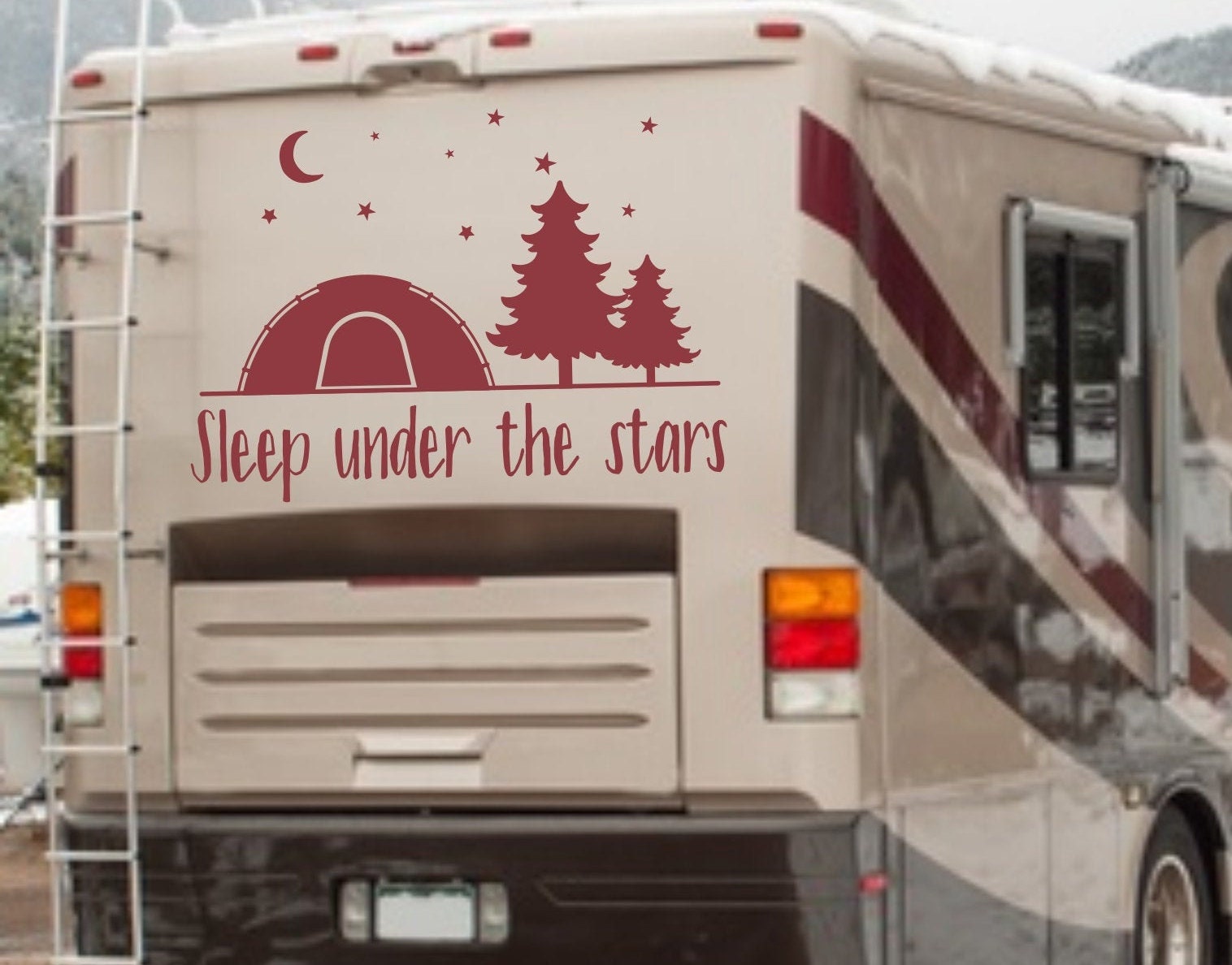 Camping bumper sticker camping decal sleep under the stars | Etsy