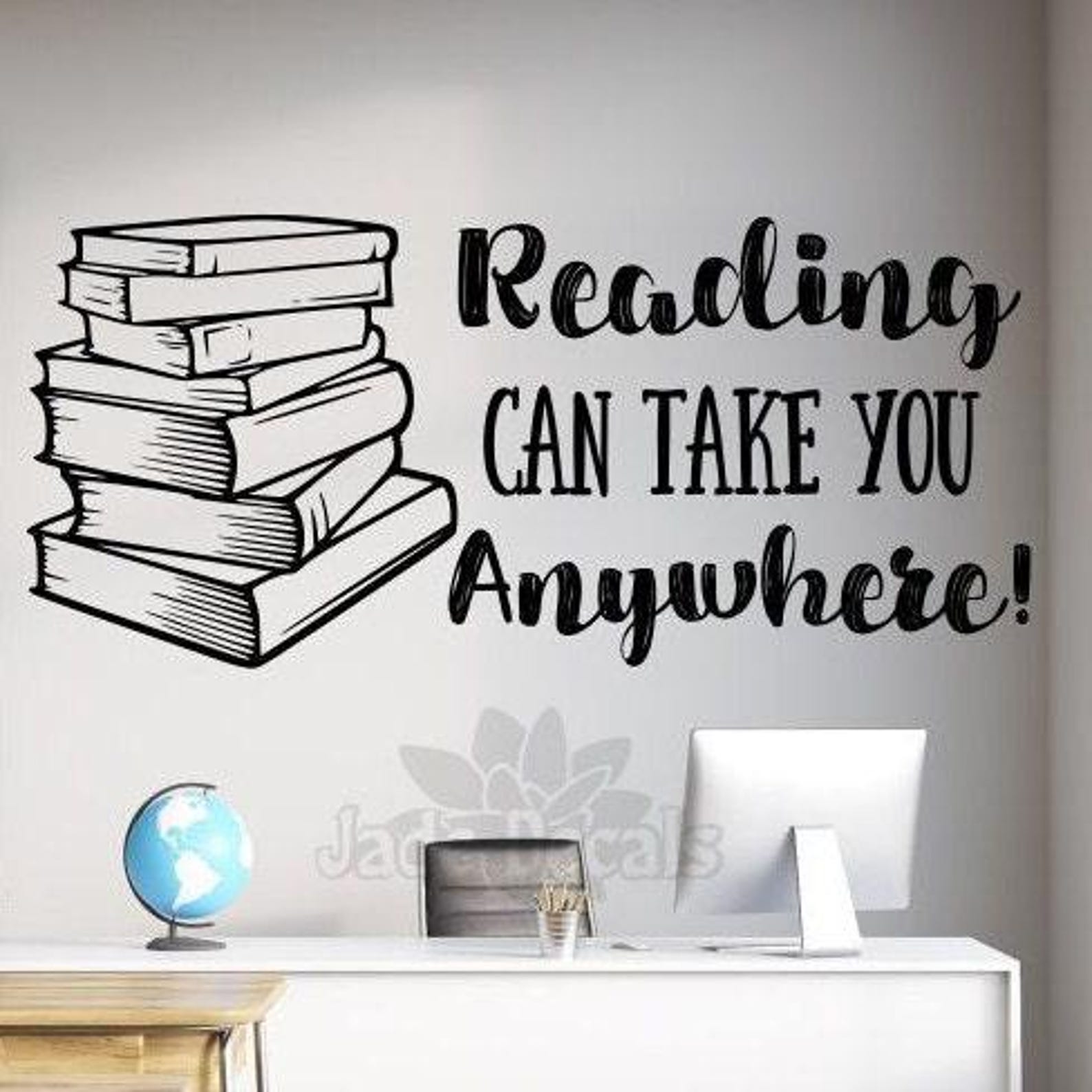 Reading Wall Decal //gift for Readers - Etsy Canada